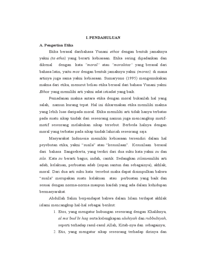 Pengertian dan Pentingnya Etika Profesi | PDF