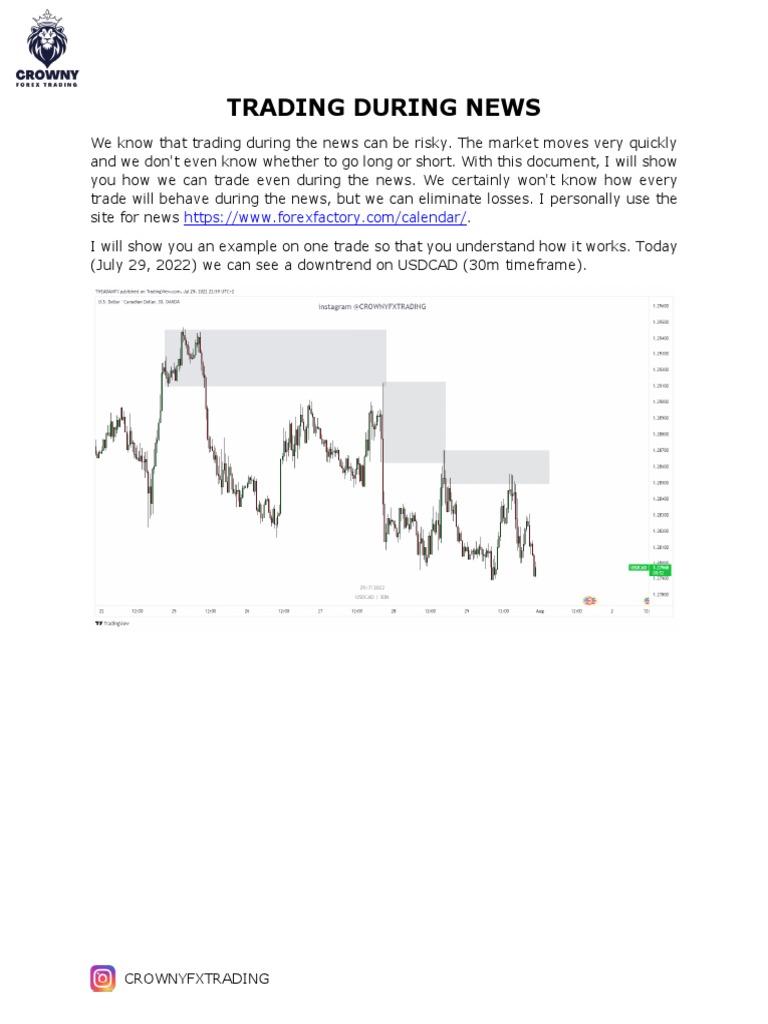 Trading News Strategy: USDCAD Tips | PDF
