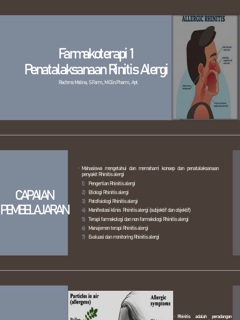 Farmakoterapi Rhinitis Allergy | PDF | Pengembangan Diri | Sains ...