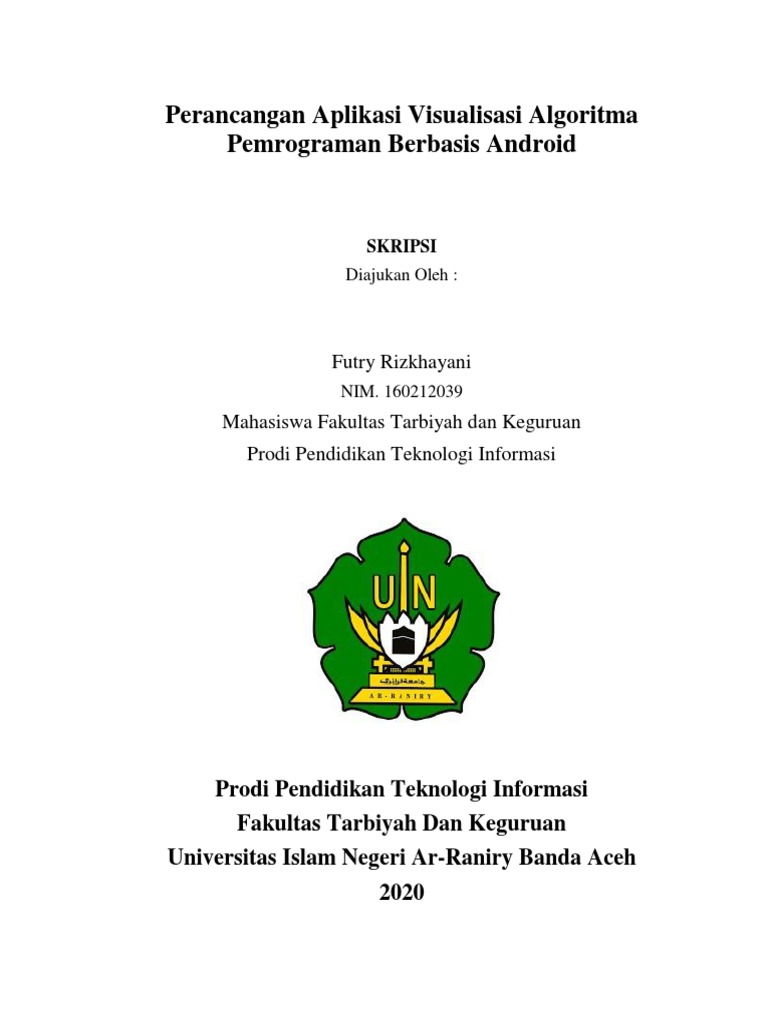 Perancangan Aplikasi Visualisasi Algoritma Pemrograman Berbasis Android ...