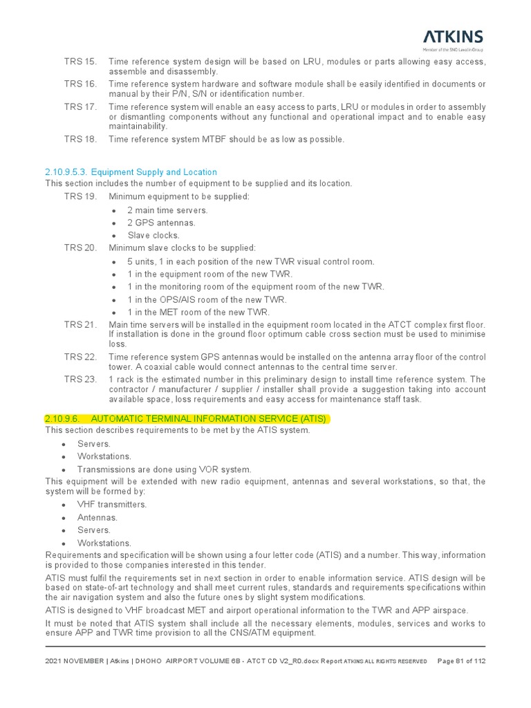 Time Reference System for ATC Operations | PDF | Computers