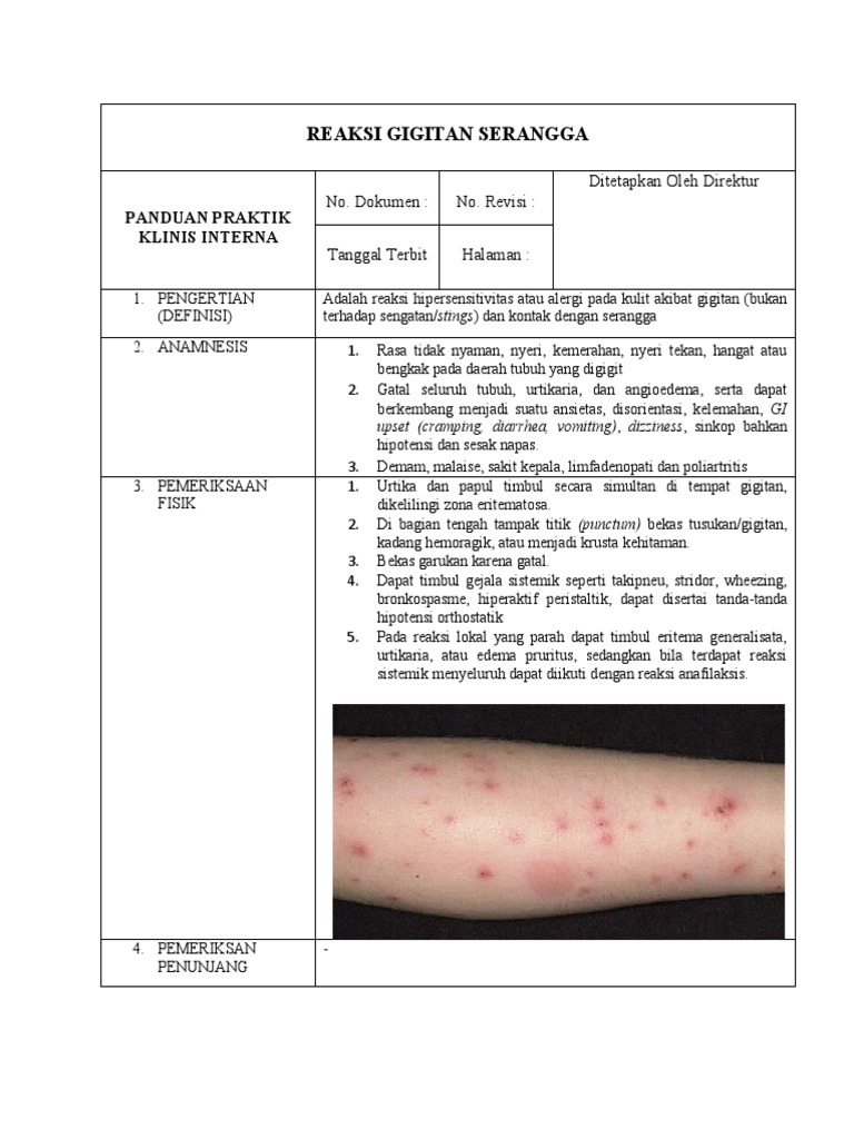 Reaksi Gigitan Serangga | PDF