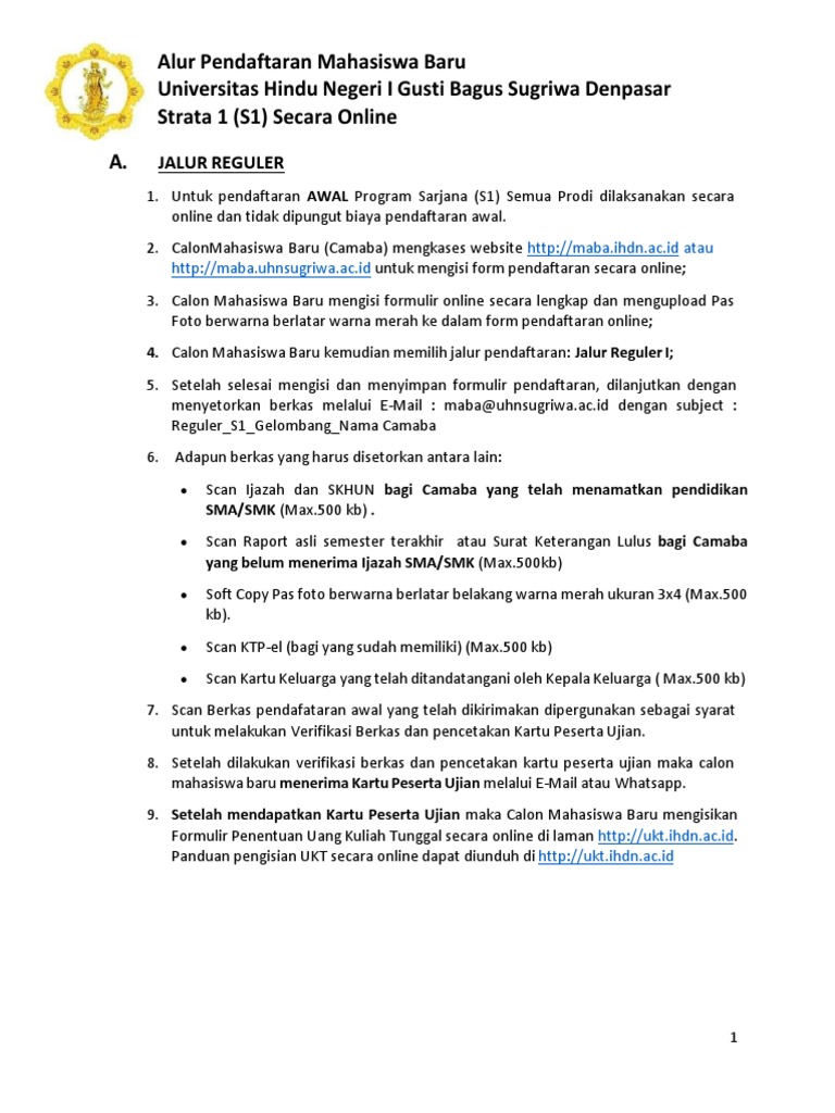 1.1 Alur Penerimaan Maba Program S1 Dan Pascasarjana 2022 | PDF | Karier & Perkembangan
