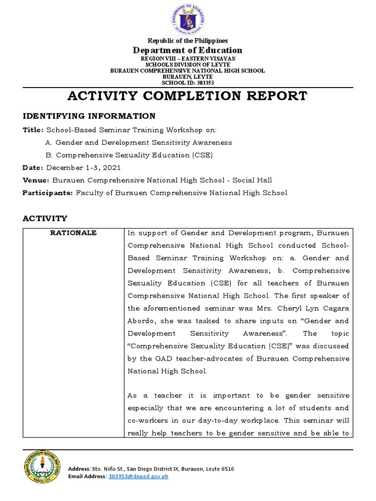 Gender Sensitivity Training For Teachers Acr Pdf Sex Education