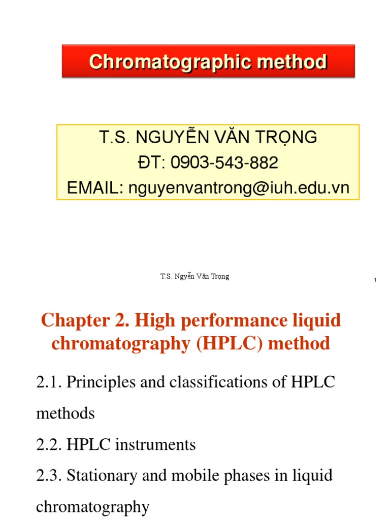 Chapter 2 HPLC | PDF | Chromatography | High Performance Liquid ...