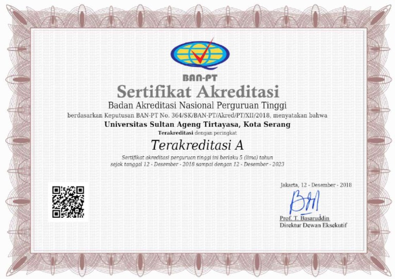Akreditasi Untirta 2018 - 11zon | PDF