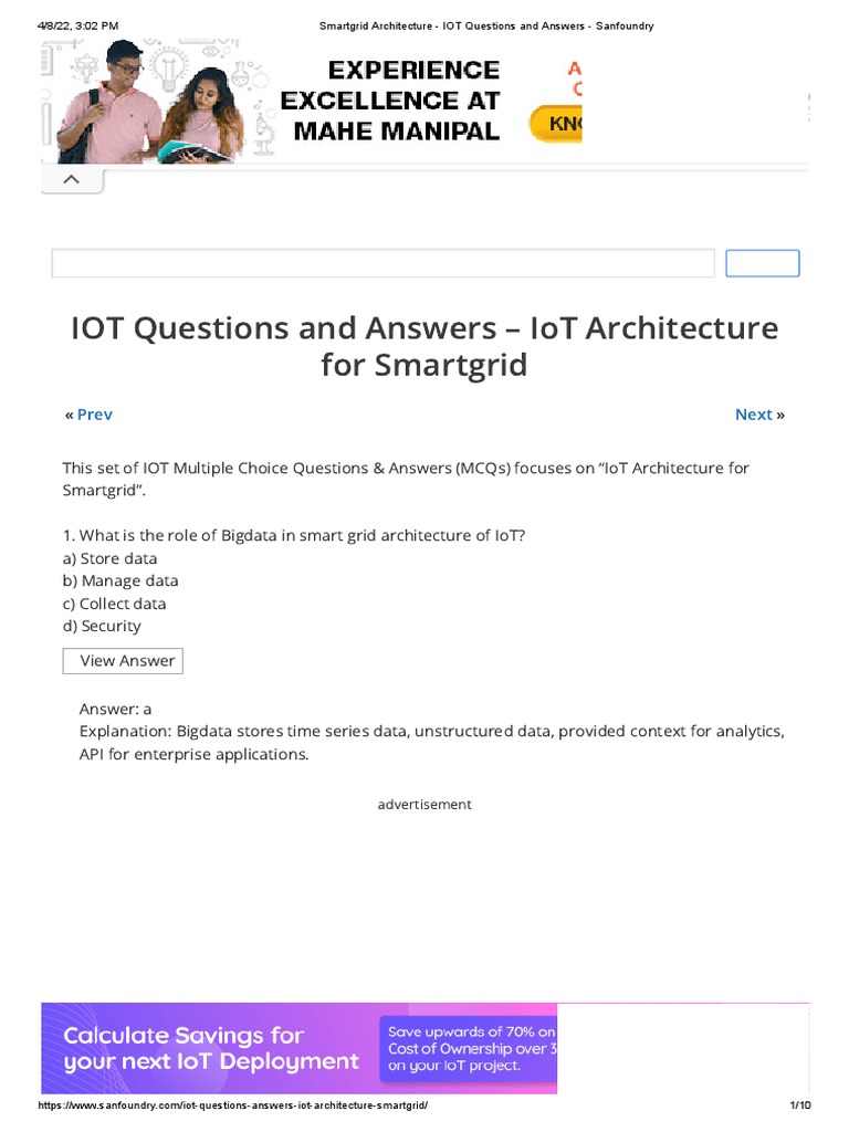 MCQ Induction1 | PDF | Internet Of Things | Gateway (Telecommunications)
