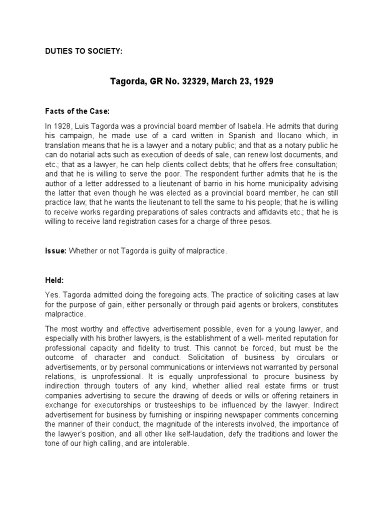 34.tagorda, GR No. 32329, March 23, 1929 | PDF | Lawyer | Notary Public