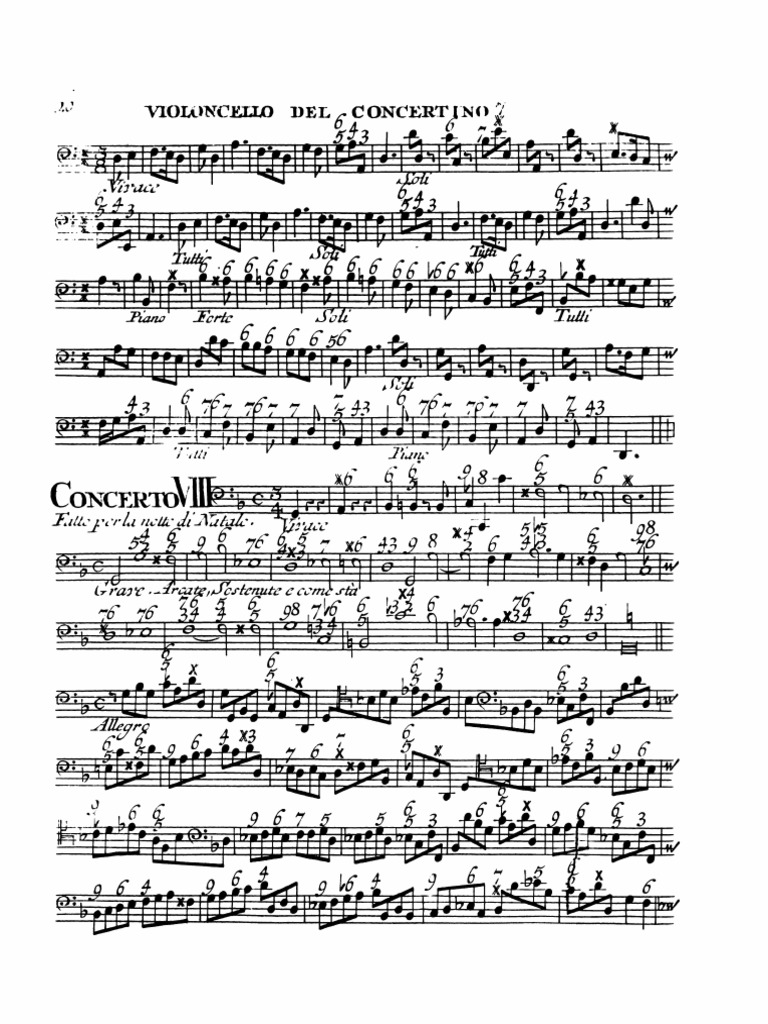 Corelli Basso Concertino | PDF