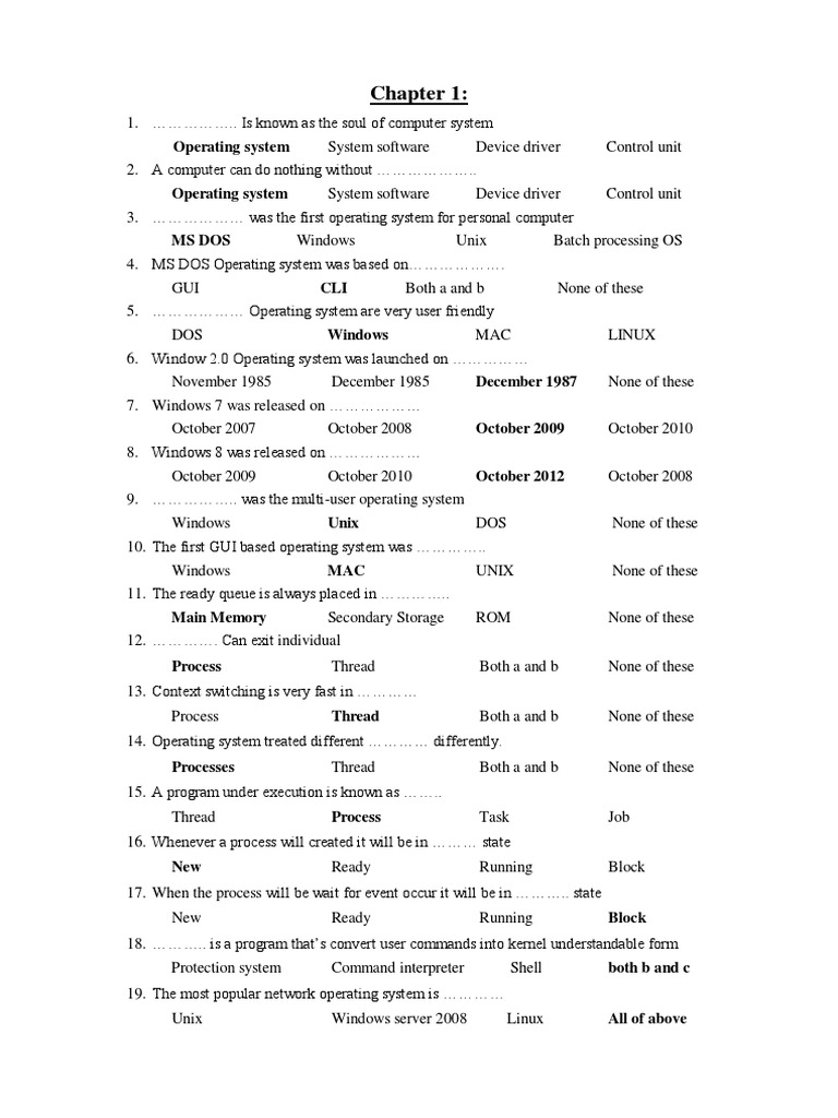 2nd YEAR MCS | Download Free PDF | Operating System | Array Data Structure