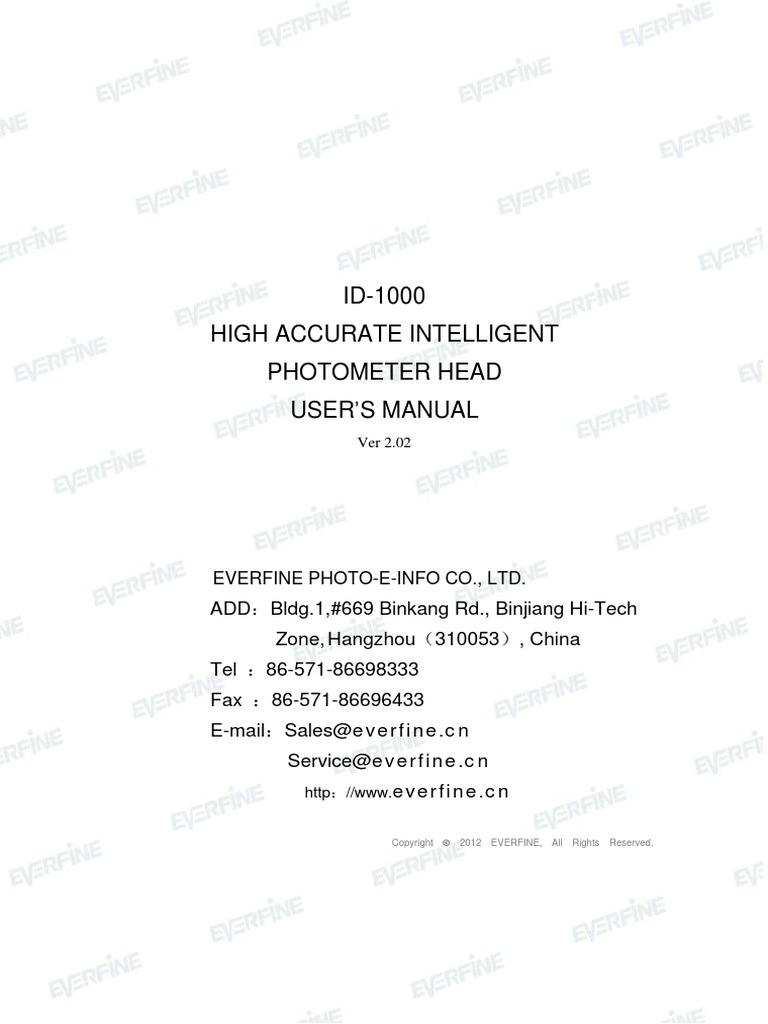 ID-1000 User's Manual v2.02 | PDF | Detector (Radio) | Electricity