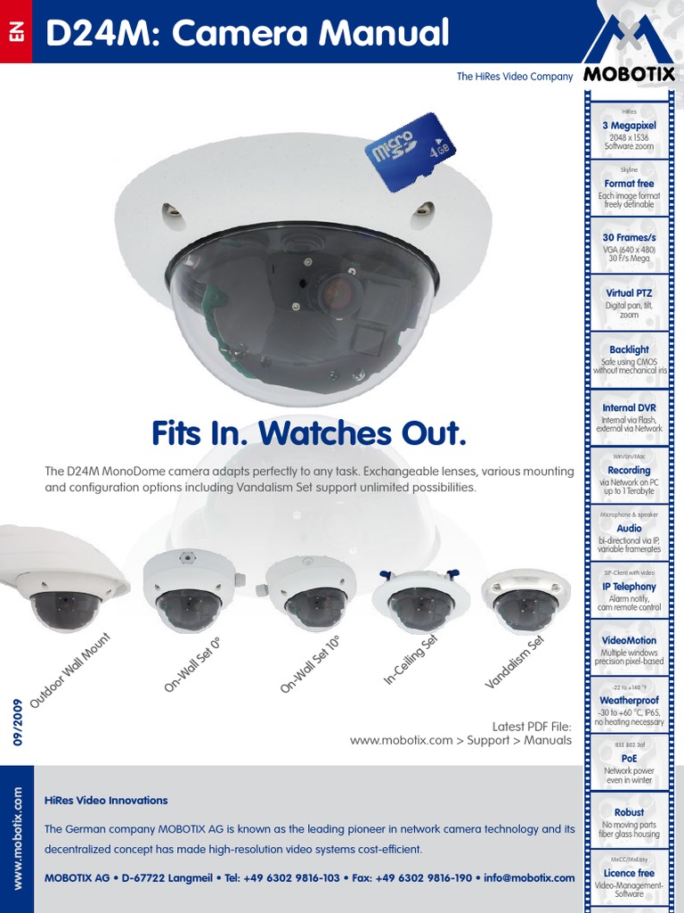 Mobotix D24M Camera Manual | PDF | Computer Data Storage | Camera