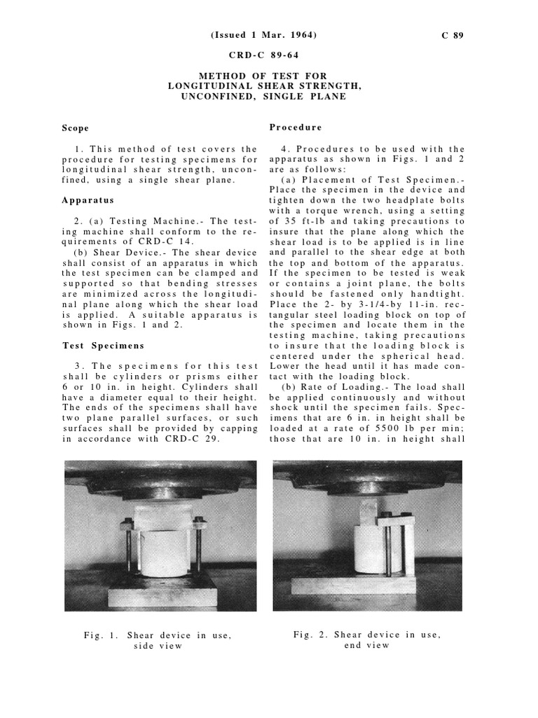 CRD - c89 (1) Longitudenal Shear Strength | PDF | Strength Of Materials | Mechanical Engineering