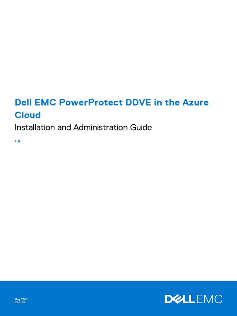 Dell Emc Powerprotect Ddve in The Azure Cloud: Installation and ...