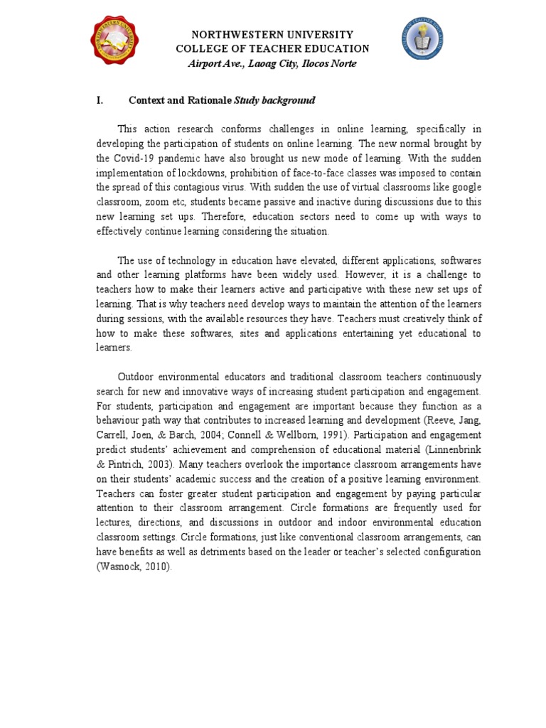 Context and Rationale Study Background | PDF | Educational Technology ...