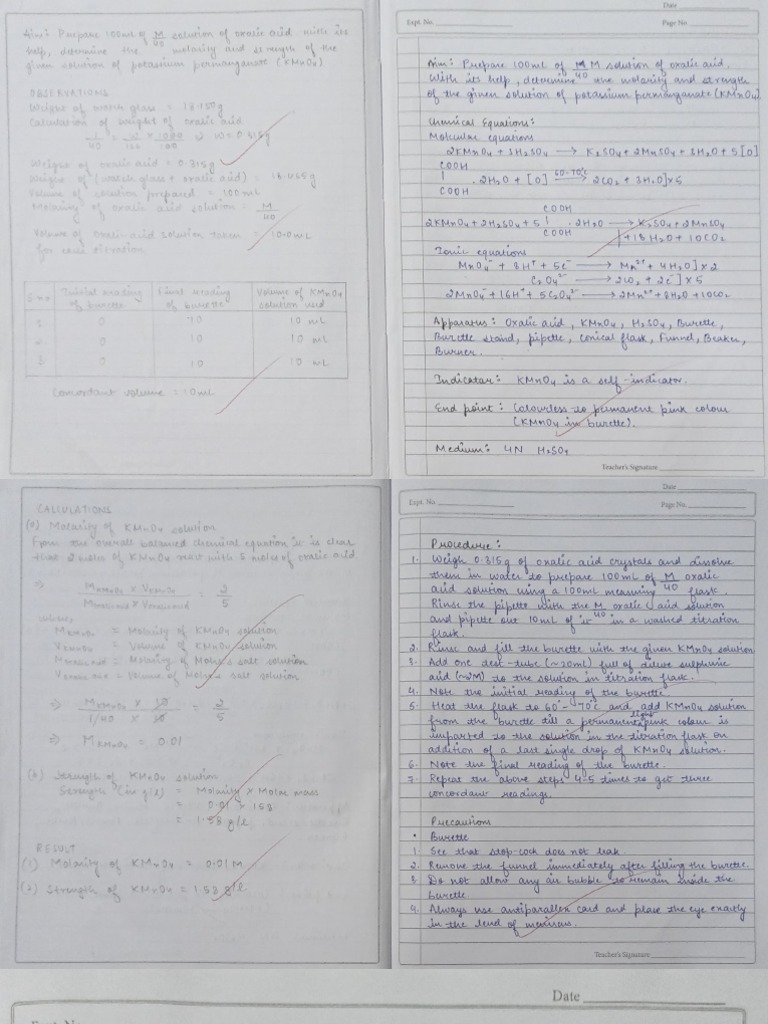 Chem - Practical File | PDF