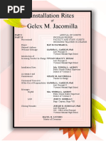 Script For Turn-Over and Installation Ceremonies | PDF