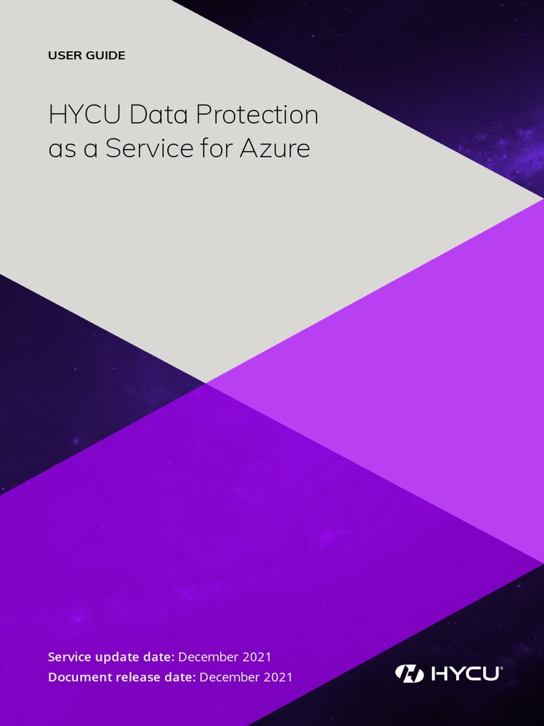HYCU For Azure User Guide | PDF | Backup | Microsoft Azure