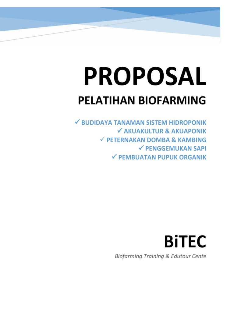 Proposal Pelatihan | PDF