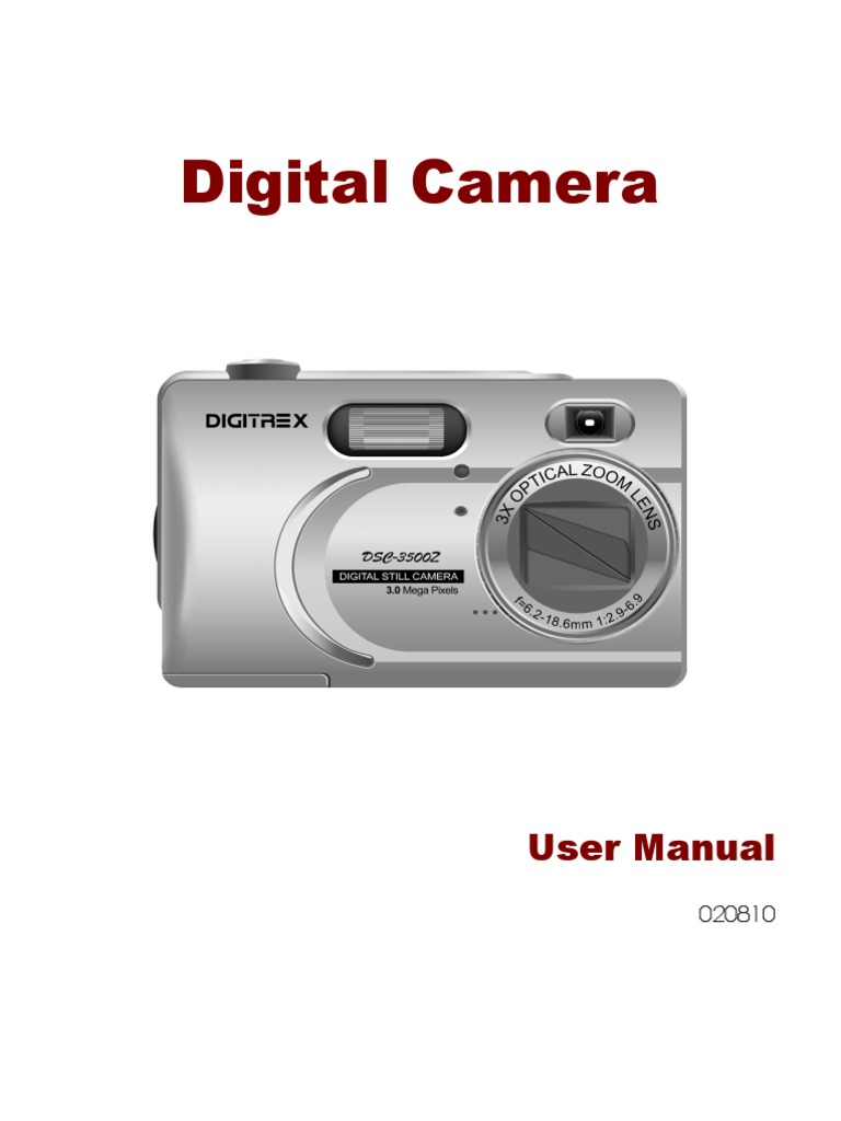 Digitrex DSC-3500Z Digital Camera User Manual | PDF | Personal ...