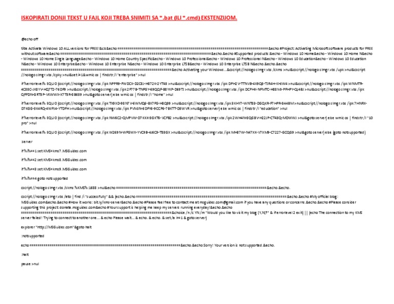 1-Click Activation Windows 10 | PDF | Microsoft Windows | Windows 10