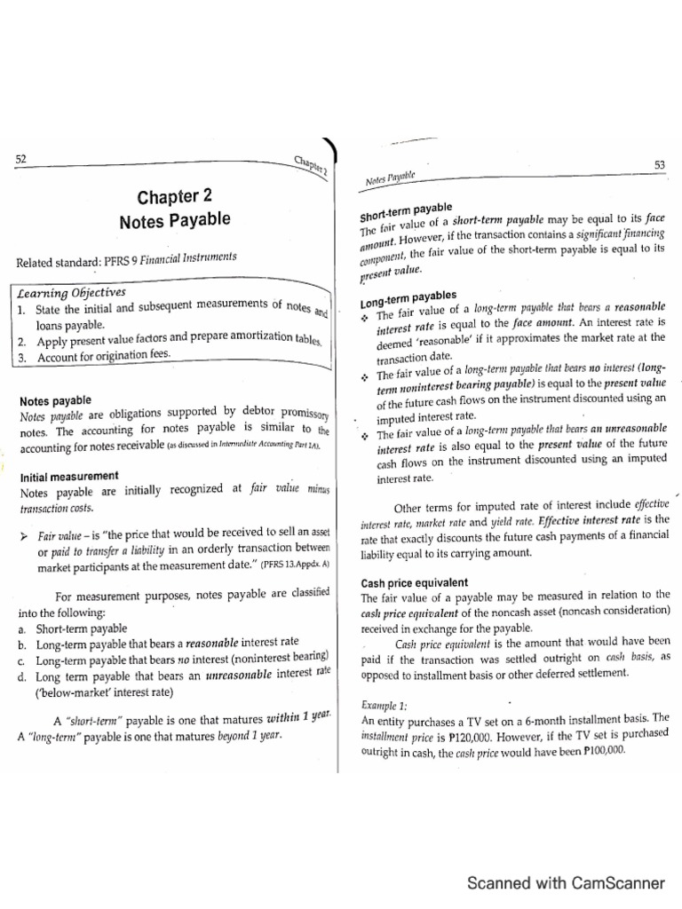 Ia2 Millan - Notes Payable | PDF