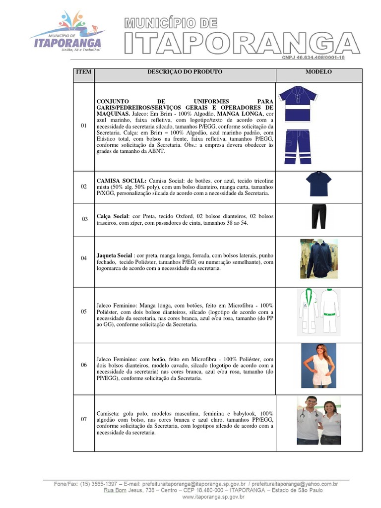 46 Modelos de Uniforme | PDF | Roupas