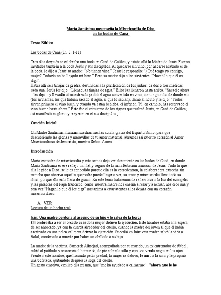 TEMA VII María Madre de Misericordia Intercede Por Tus Hijos | PDF ...