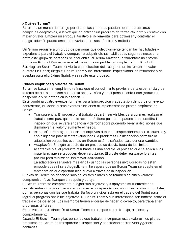 Scrum | PDF | Scrum (desarrollo de software)