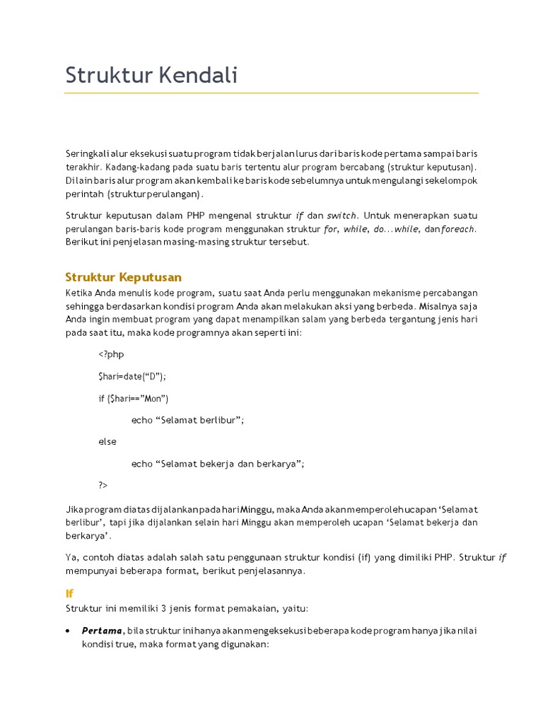 Struktur Kendali Fungsi Dan Library Dalam Program | PDF | Komputer
