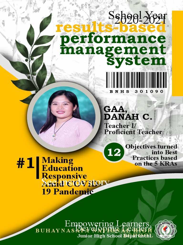 JHS RPMS Ipcrf 2021 | PDF | Educational Technology | Learning