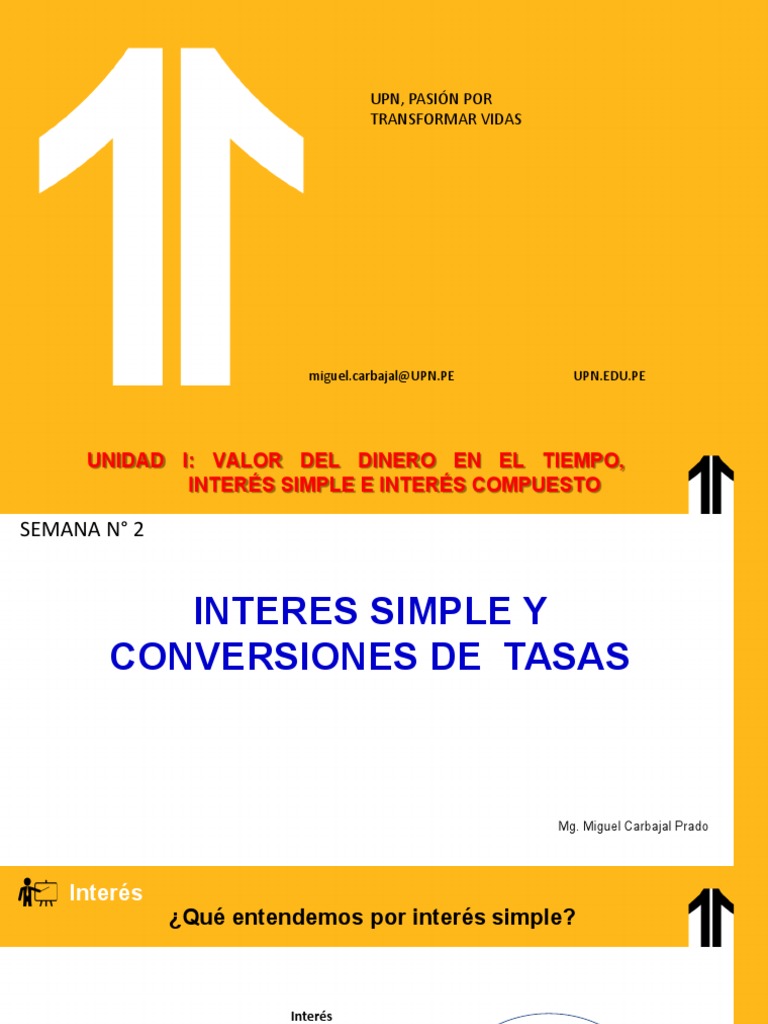 Semana 02 - Interes Simple - MACP2 - Docente | PDF | Interés | Bancos