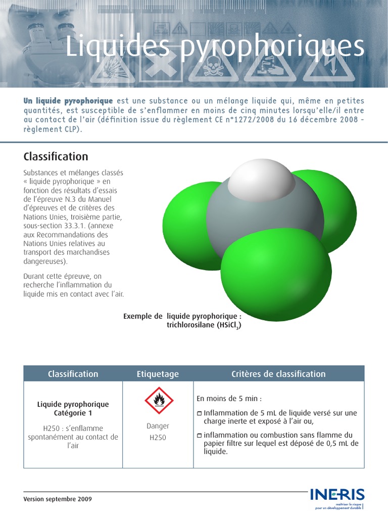 9 CLP - Liqulides - Pyrophoriques - INERIS | Télécharger gratuitement ...