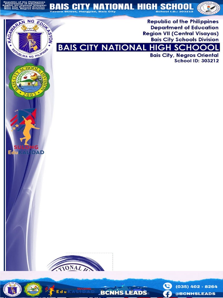 WASH Facility Proposal for Bais City High School | PDF | Wash | Sanitation