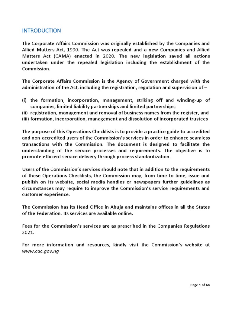 Draft CAC Operations Checklists 2021 | PDF | Identity Document ...