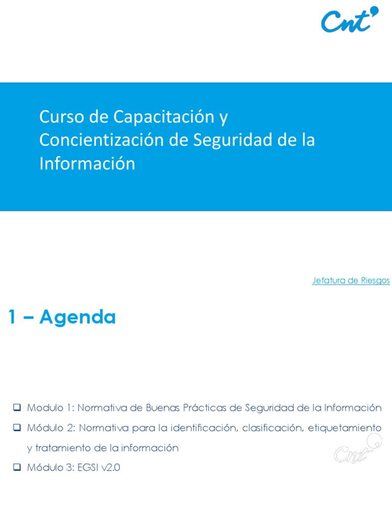 E Learning Seguridad de La Informacion I 2021 | PDF | Seguridad | La ...