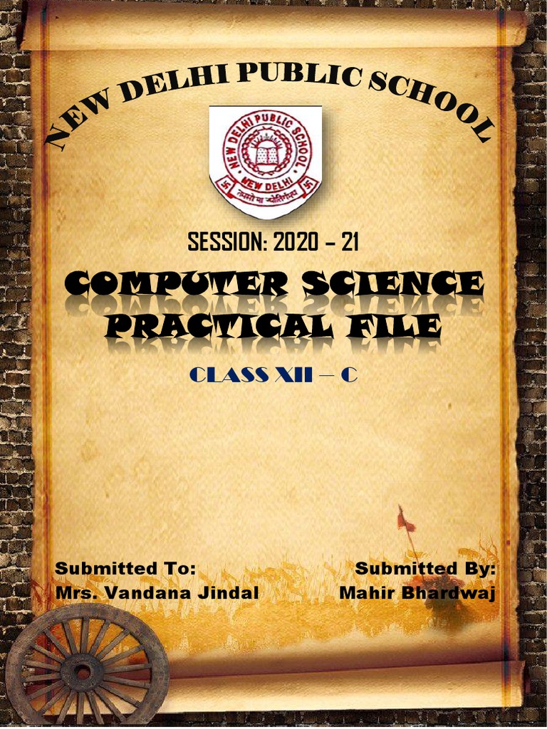 Python Practical File 2020-21 | PDF | Table (Database) | Databases