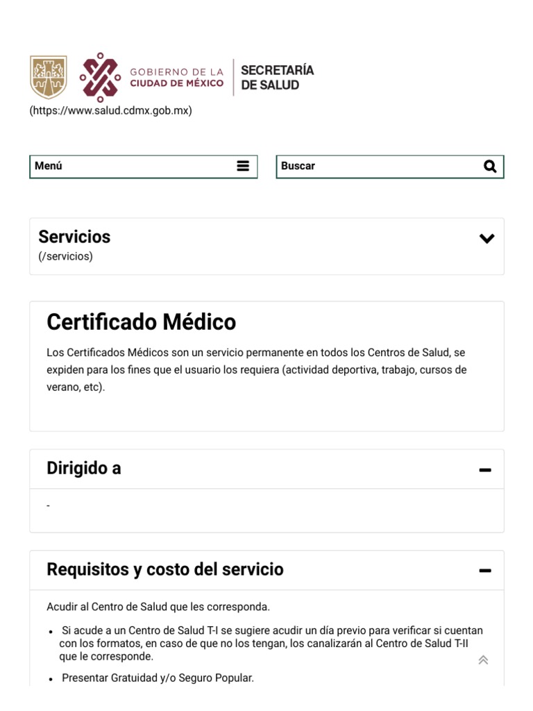 Certificado Médico | PDF | Ciudad de México