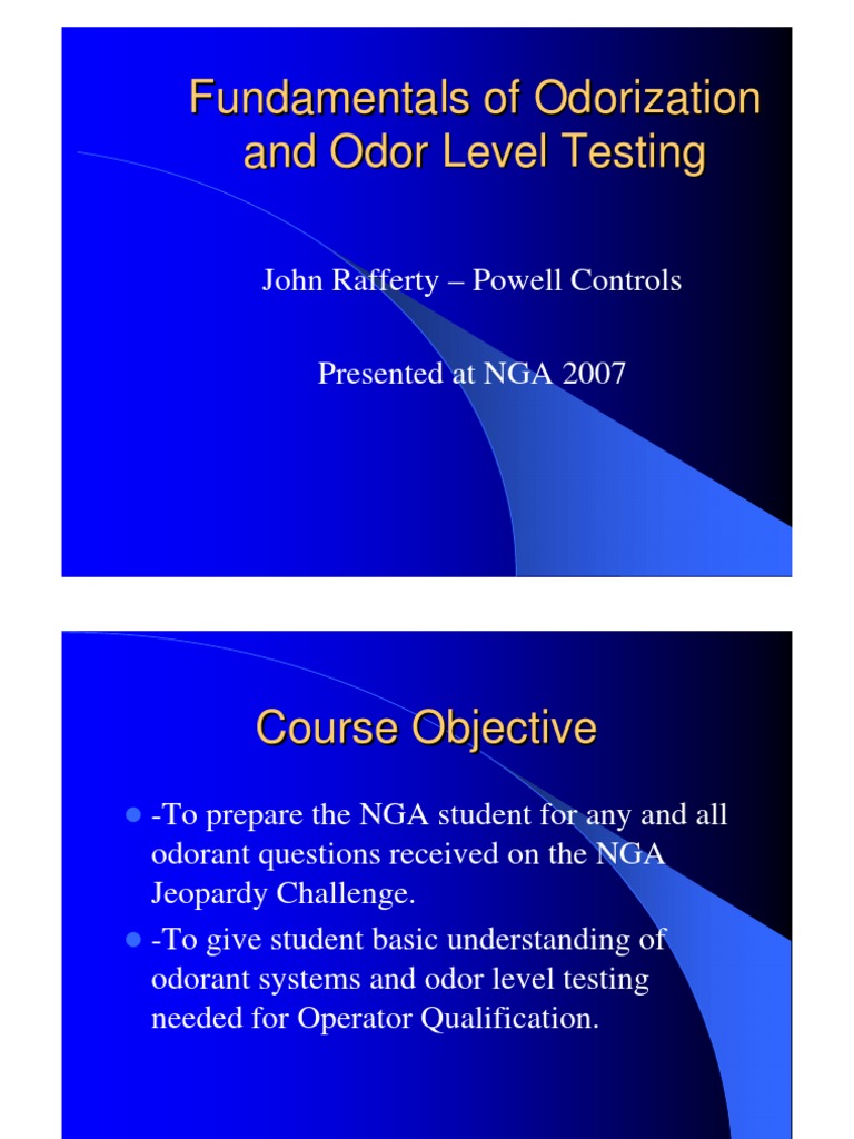 Fundamentals of Odorization and Odor Level Testing | PDF | Odor | Thiol