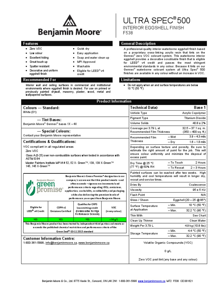 Ultra Spec 500: Features General Description | PDF | Paint | Plaster