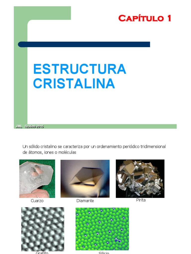 Estructura Cristalina | PDF | Moléculas | Cristal