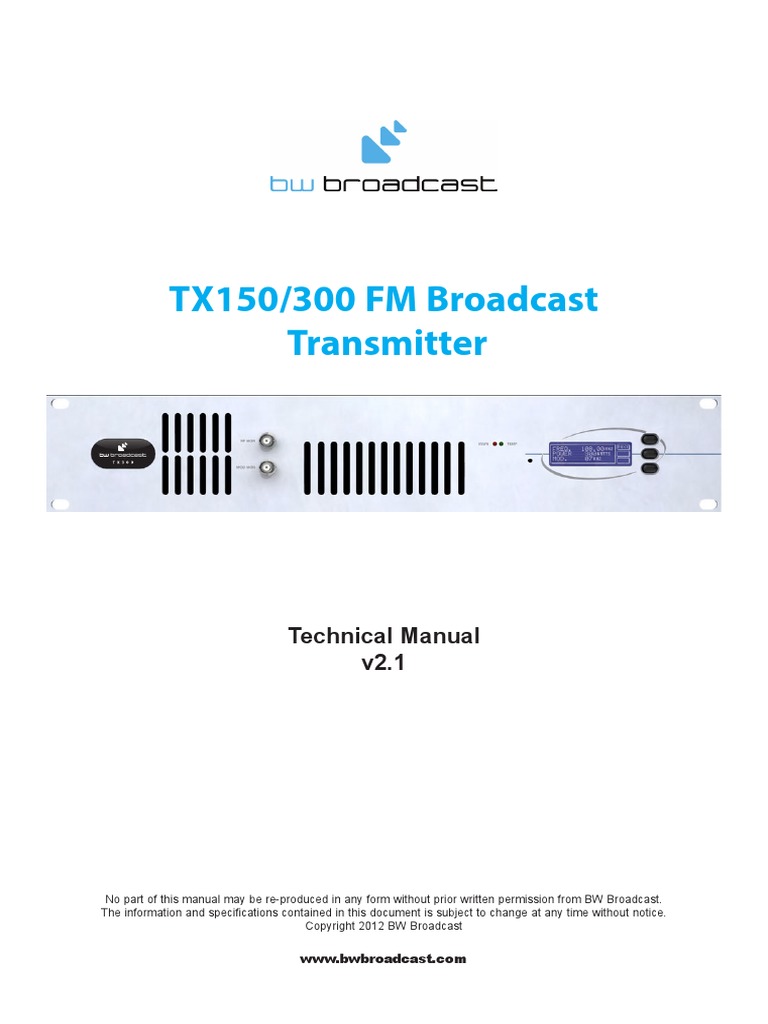 TX150+ TX300+ V2.1 Manual | PDF | Transmitter | Amplifier