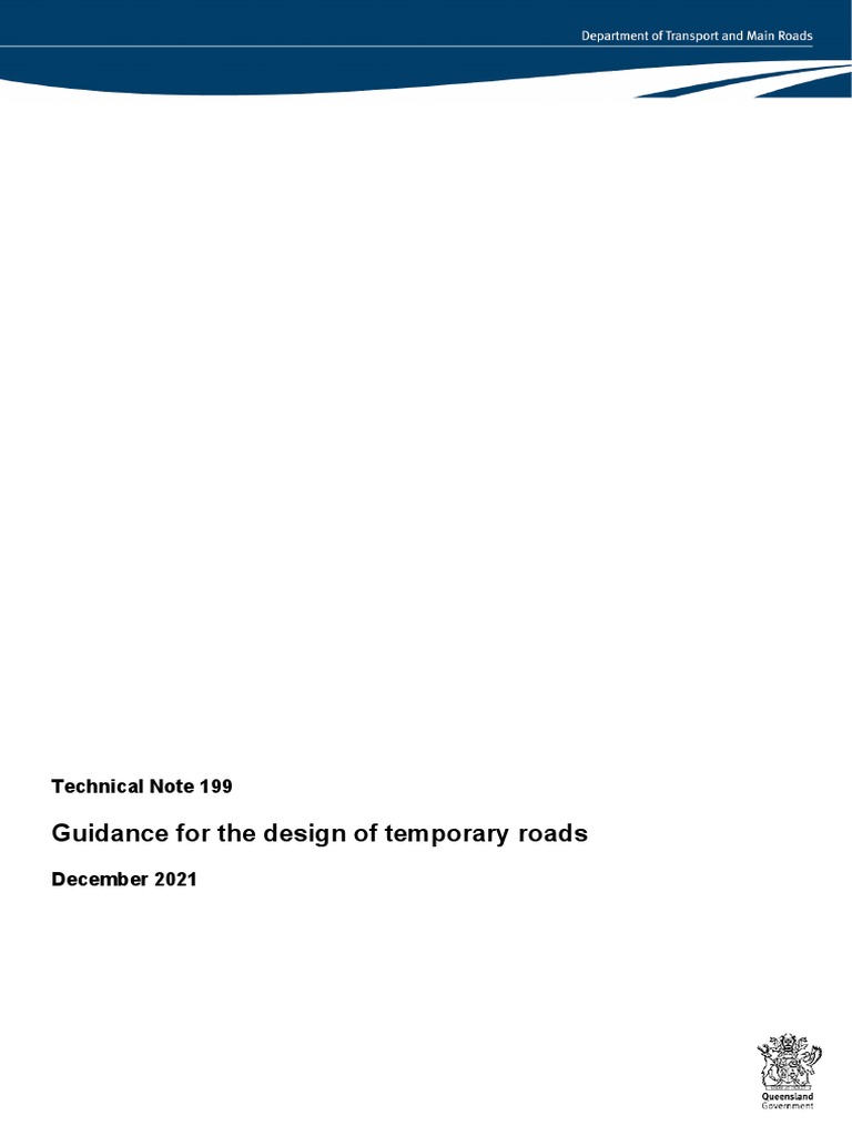 Guidance For The Design of Temporary Roads: Technical Note 199 | PDF ...