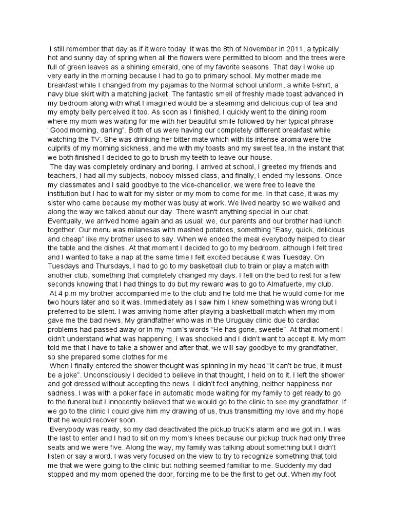 Personal Narrative | PDF