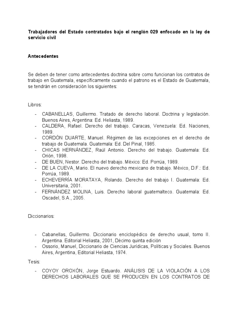 Renglón 029 | PDF | Derecho laboral | Estado (política)