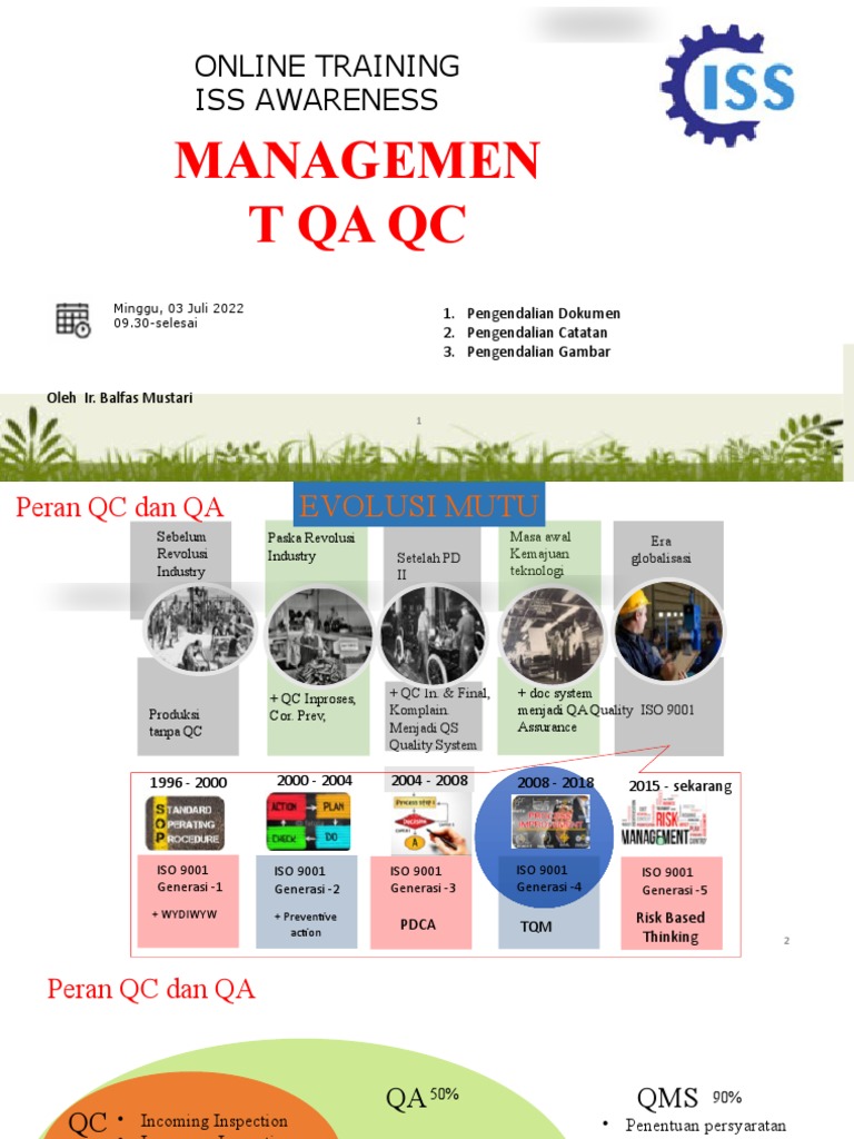 Materi Training QC QA | PDF