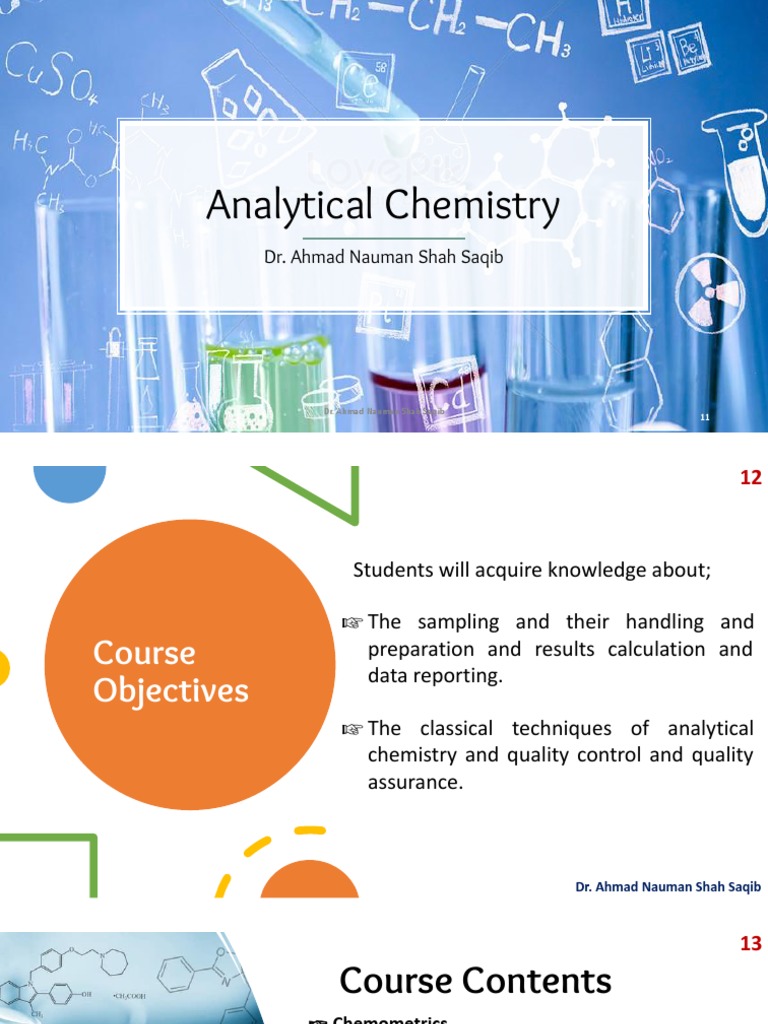 Analytical Chemistry: Dr. Ahmad Nauman Shah Saqib | PDF | Analytical Chemistry | Chemistry