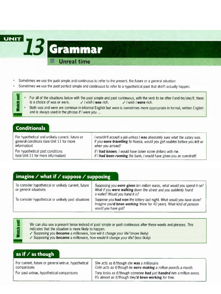 Unreal Time - Grammar | PDF