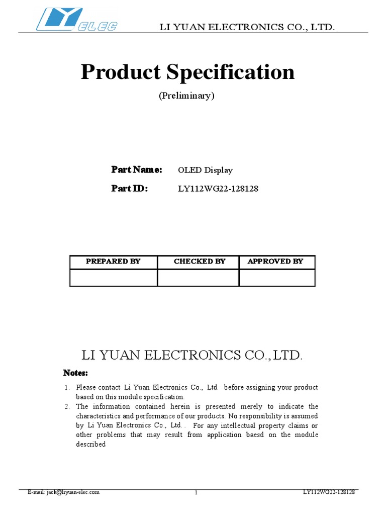 OLED Module 1.12 Inch-White-27 - 38.9 - 1.28mm - Datasheet | PDF | Soldering | Oled