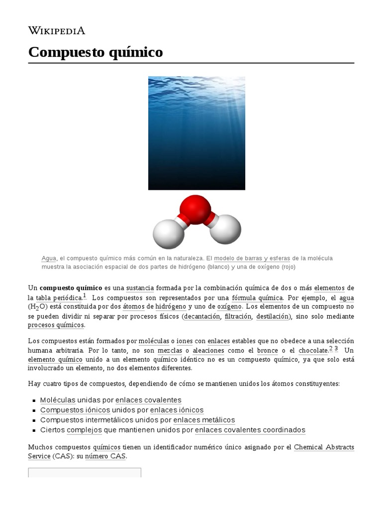 Compuesto Químico | PDF | Compuestos químicos | Enlace químico